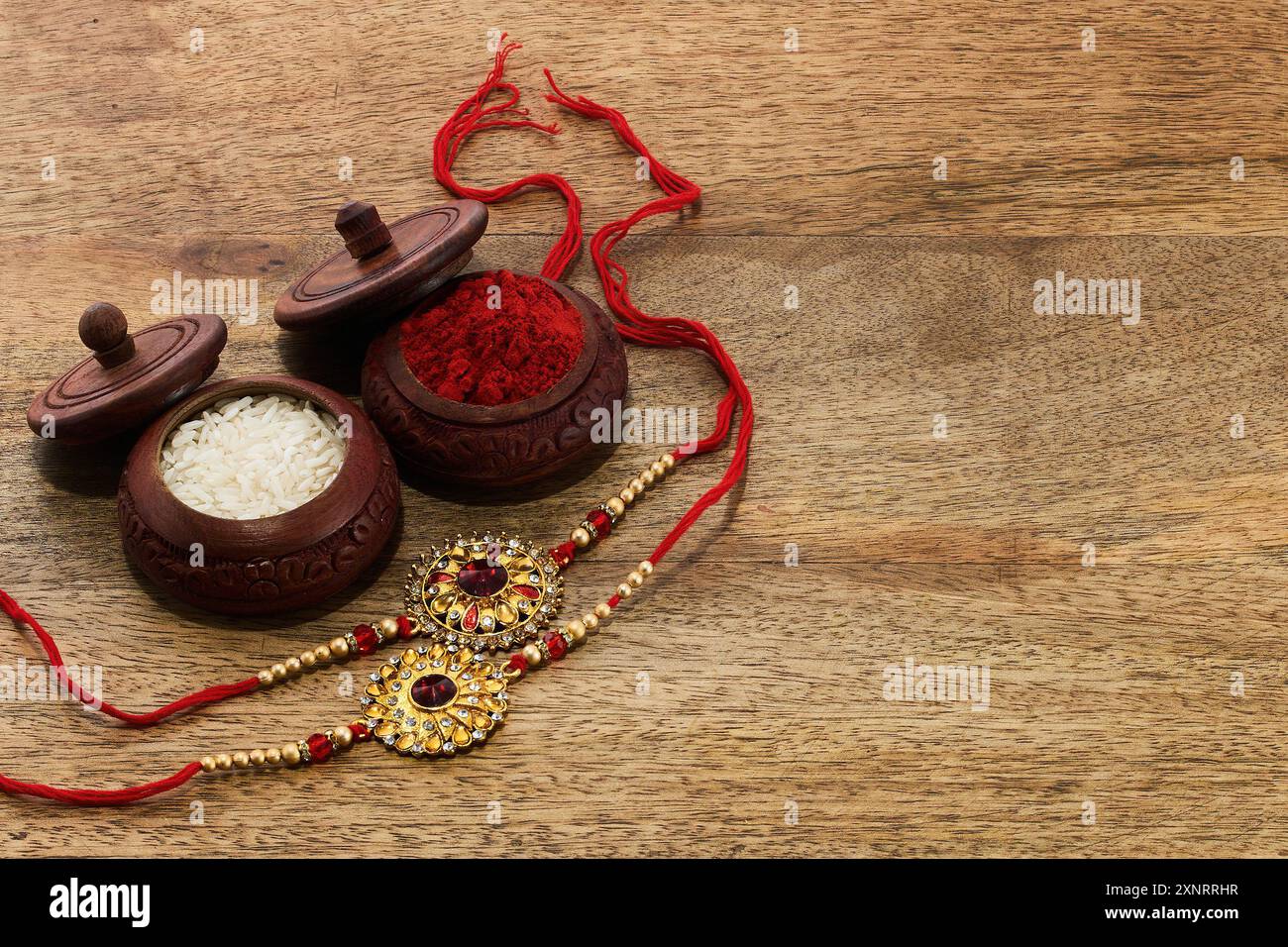 Happy Raksha Badhan. Traditional Festive Items Stock Photo - Alamy