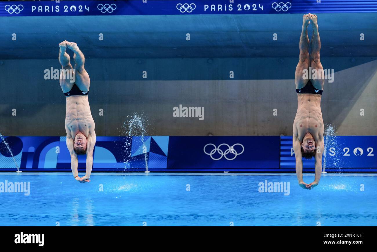 Great Britain's Jack Laugher and Anthony Harding during the Men's ...