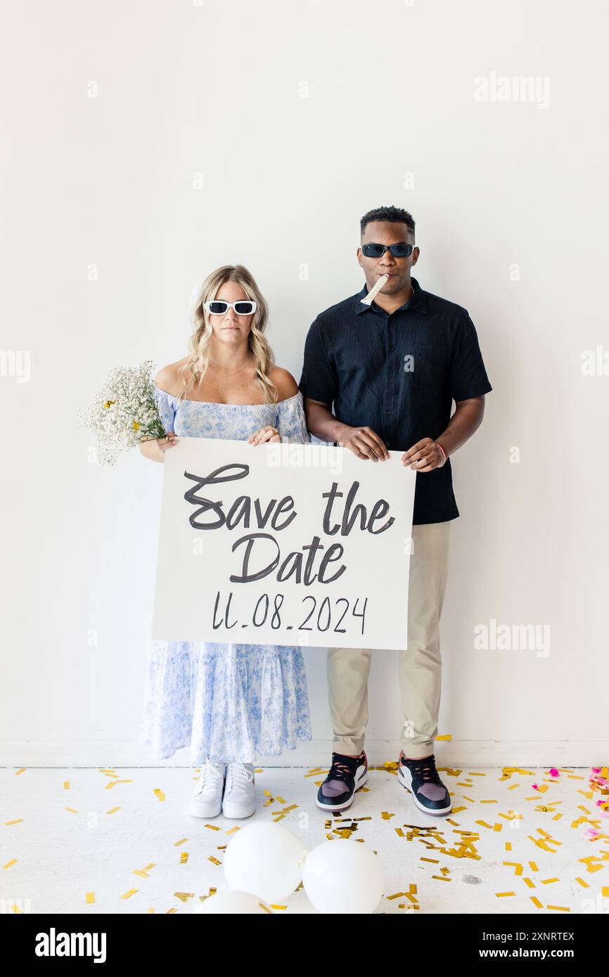 Couple holding a 