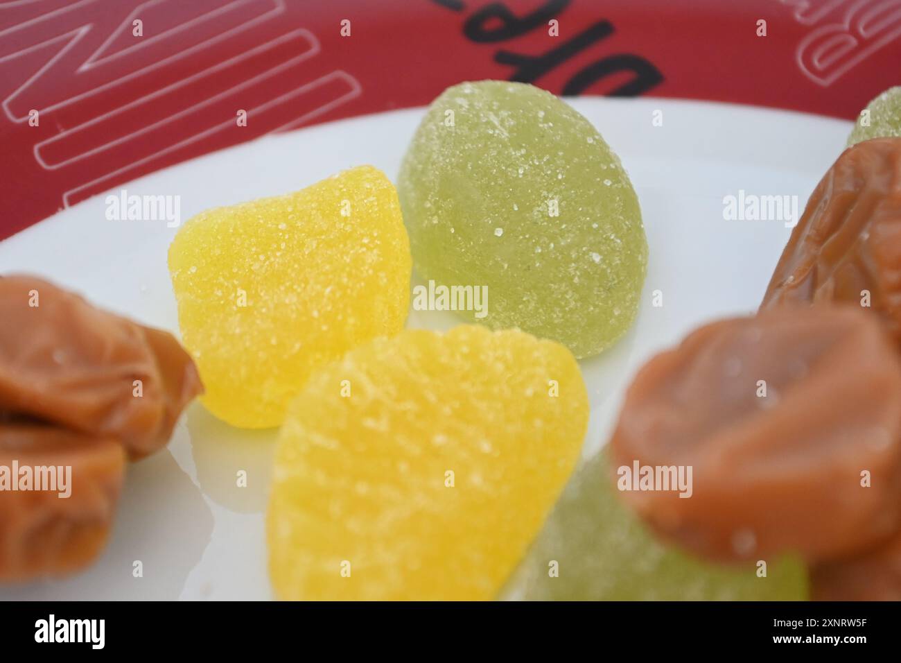 Toffee and Fruit sweets Stock Photo - Alamy