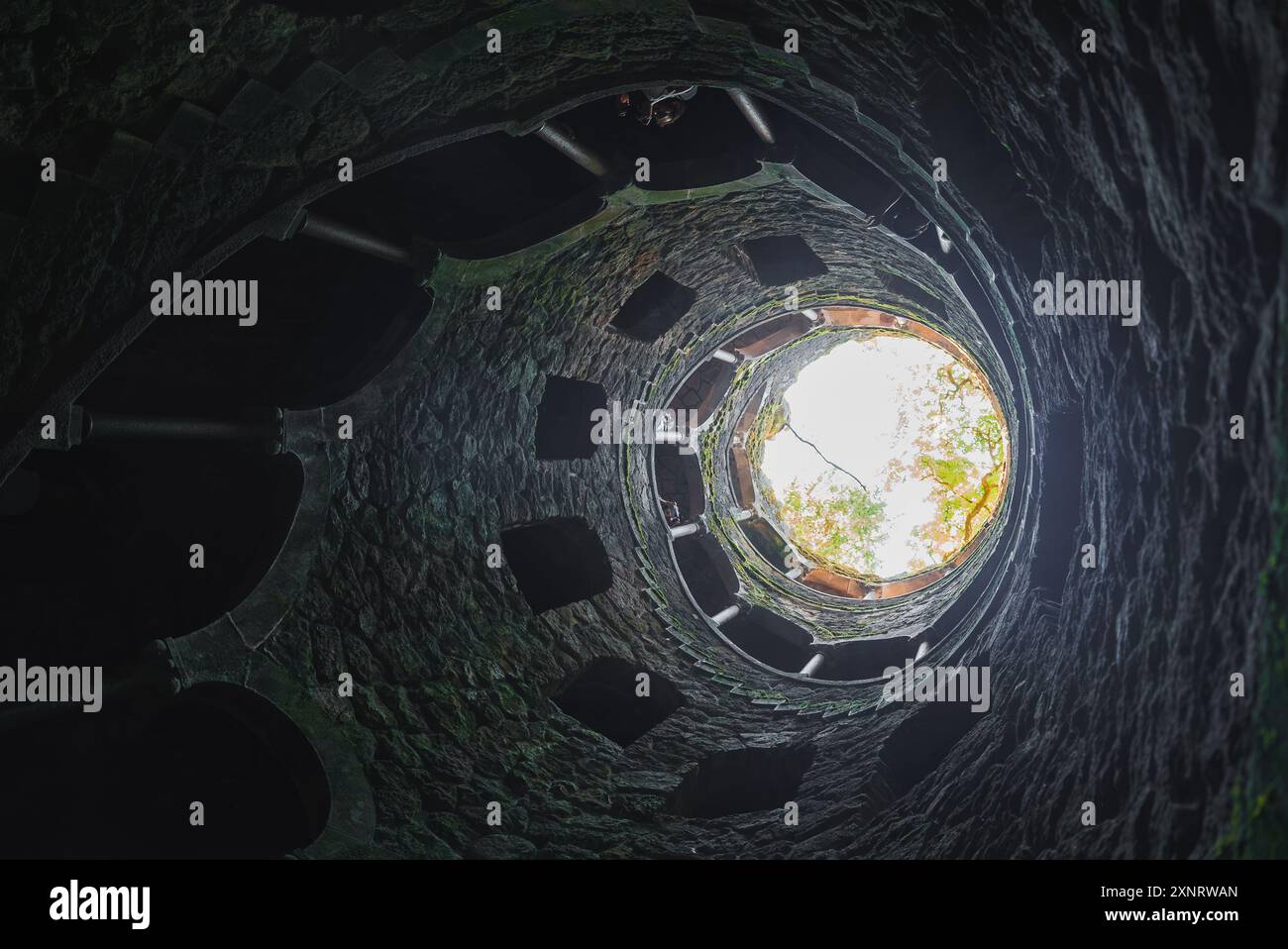 Interior View of the Initiation Well at Quinta da Regaleira in Sintra ...