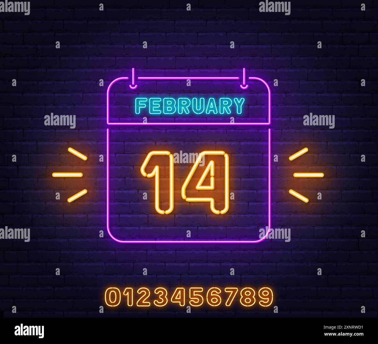 February month calendar Stock Vector Images - Alamy