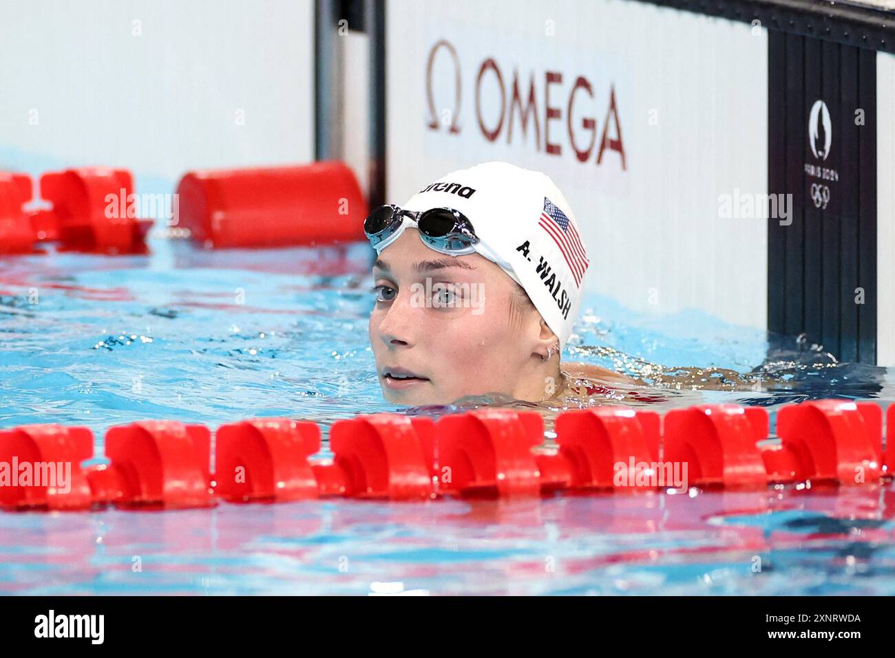 USA's Alex Walsh after the Women's 200m Individual Medley Heats at the ...