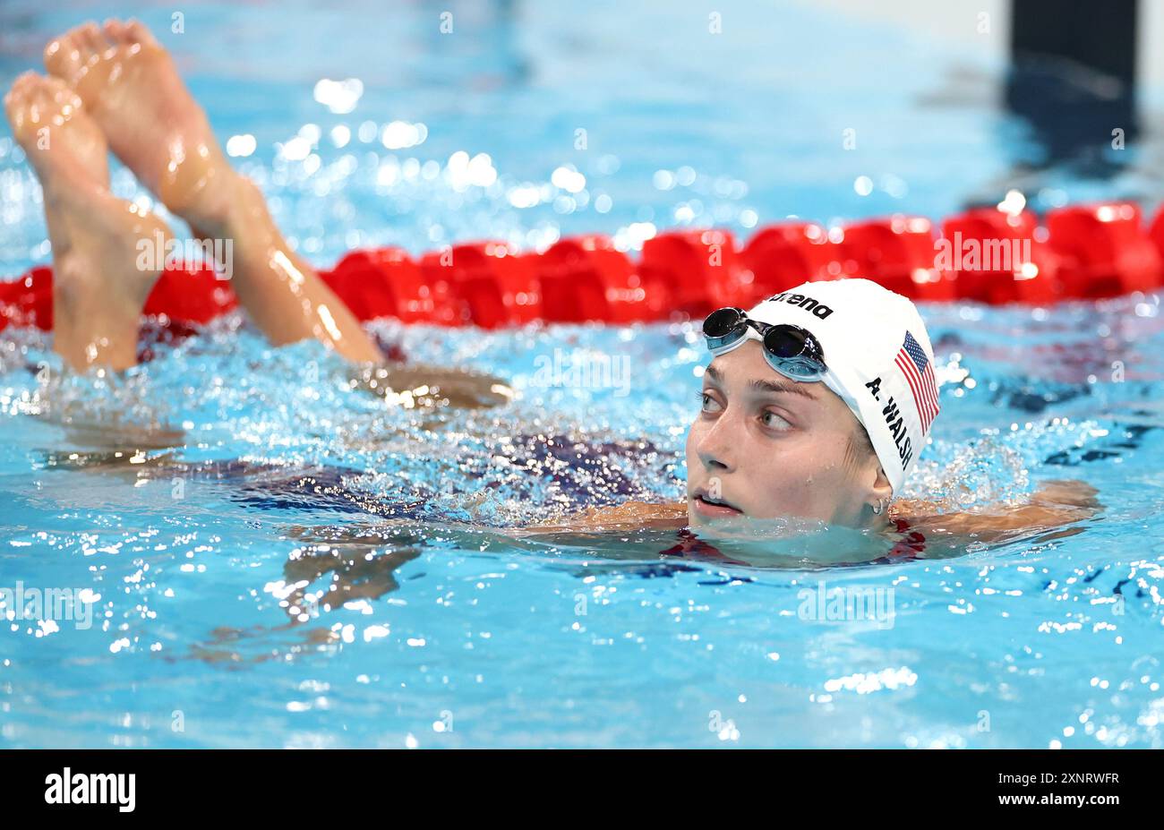 USA's Alex Walsh after the Women's 200m Individual Medley Heats at the ...