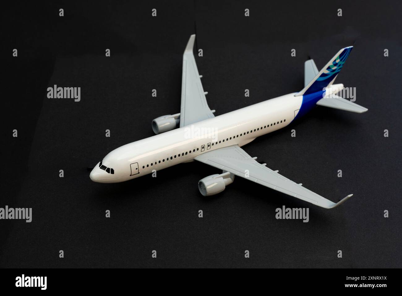 Aeroplane scale model on black background Stock Photo - Alamy