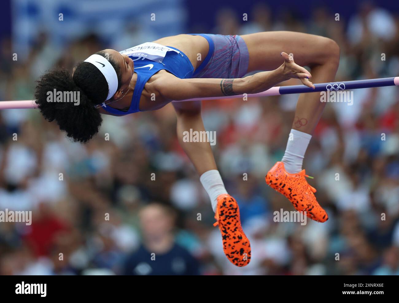 Paris, France. 2nd Aug, 2024. Vashti Cunningham of USA competes during ...