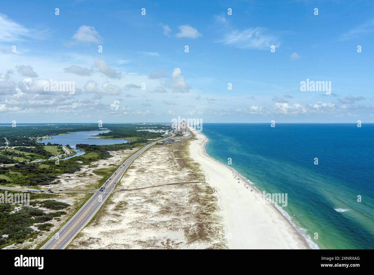 Aerial view of the beach in Gulf Shores, Alabama Stock Photo - Alamy
