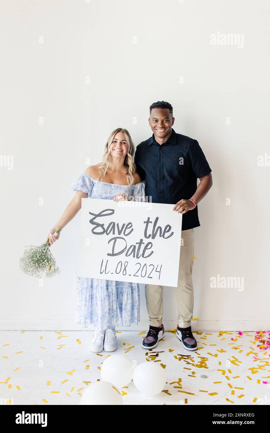 Couple holding a 