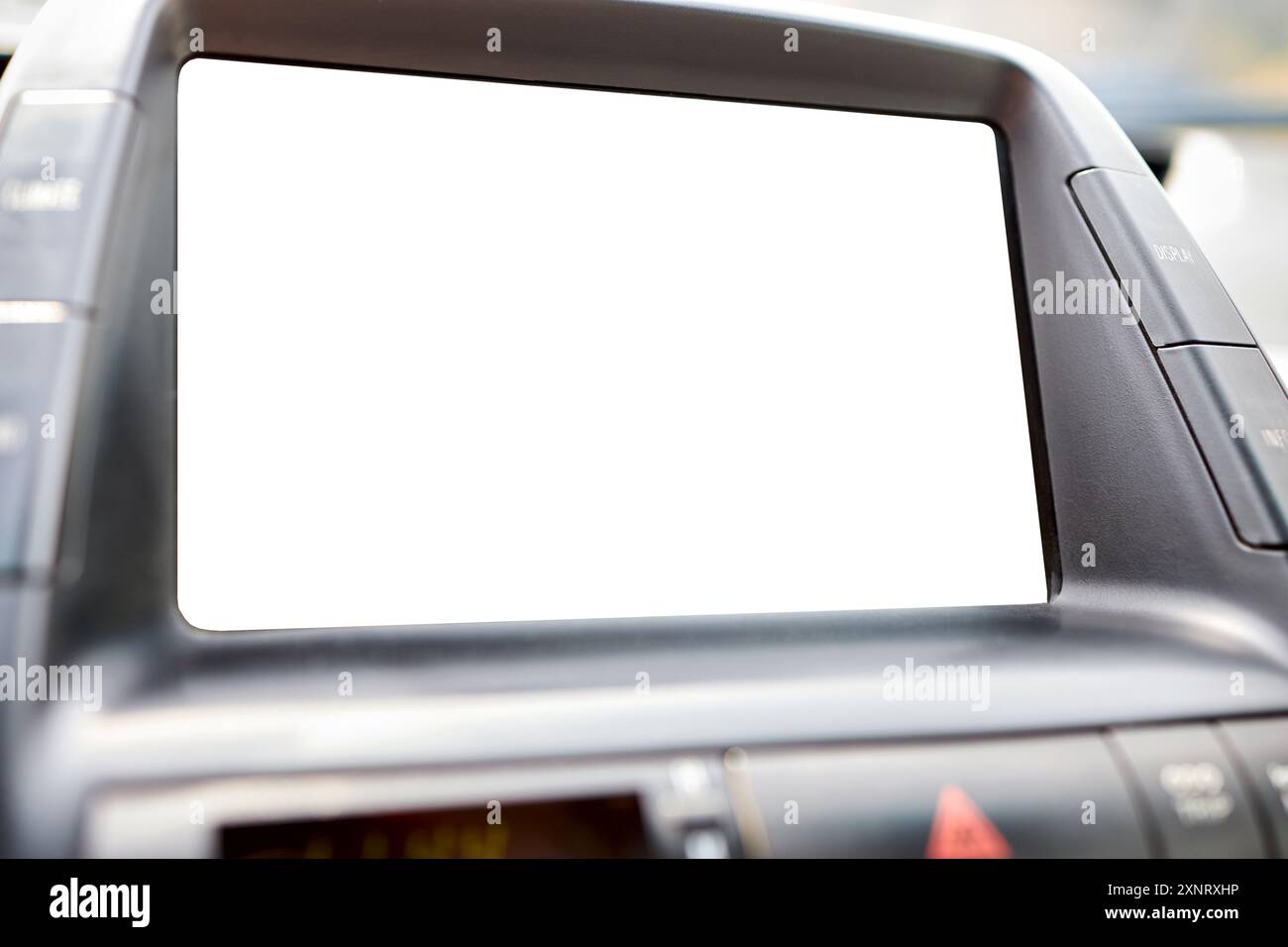 Monitor in car isolated blank screen for navigation maps and GPS ...