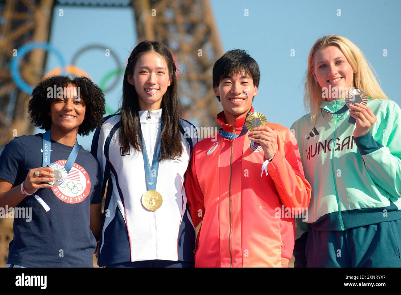 Fencing celebration, Lauren Scruggs (Usa) Women Silver Medal- Man Wai ...