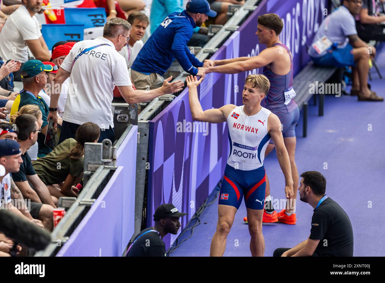 Markus Rooth of, Norway. , . talks to his coach when competing in men´s ...