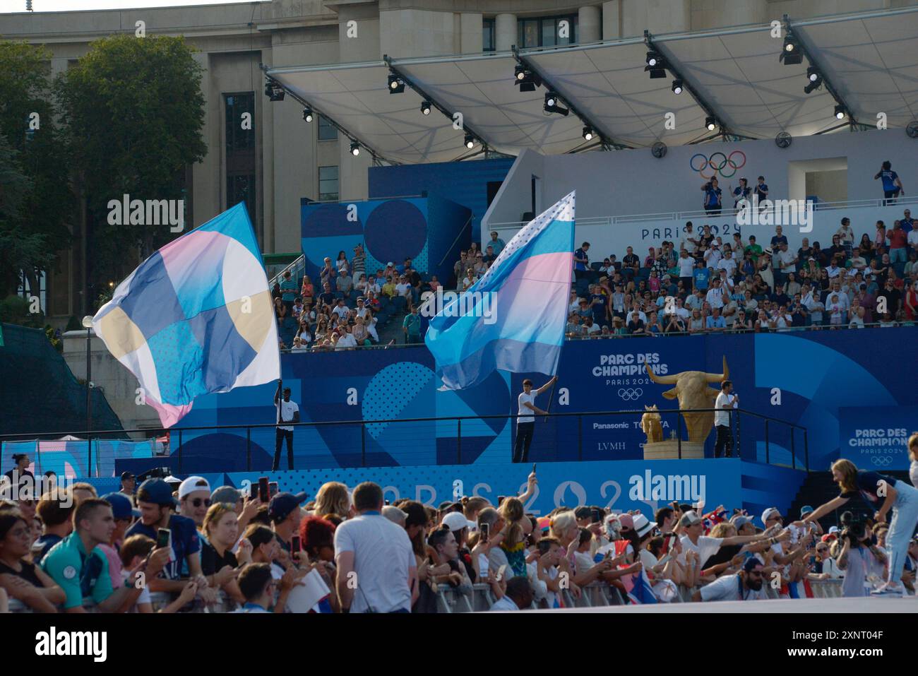 Champions Park fans during Celebrations at Champions Park, Olympic ...
