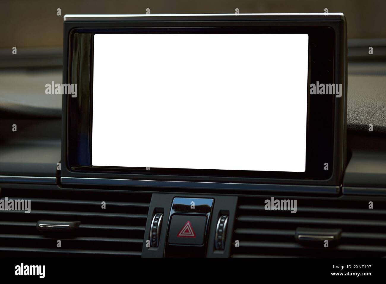 Monitor in car isolated blank screen for navigation maps and GPS ...