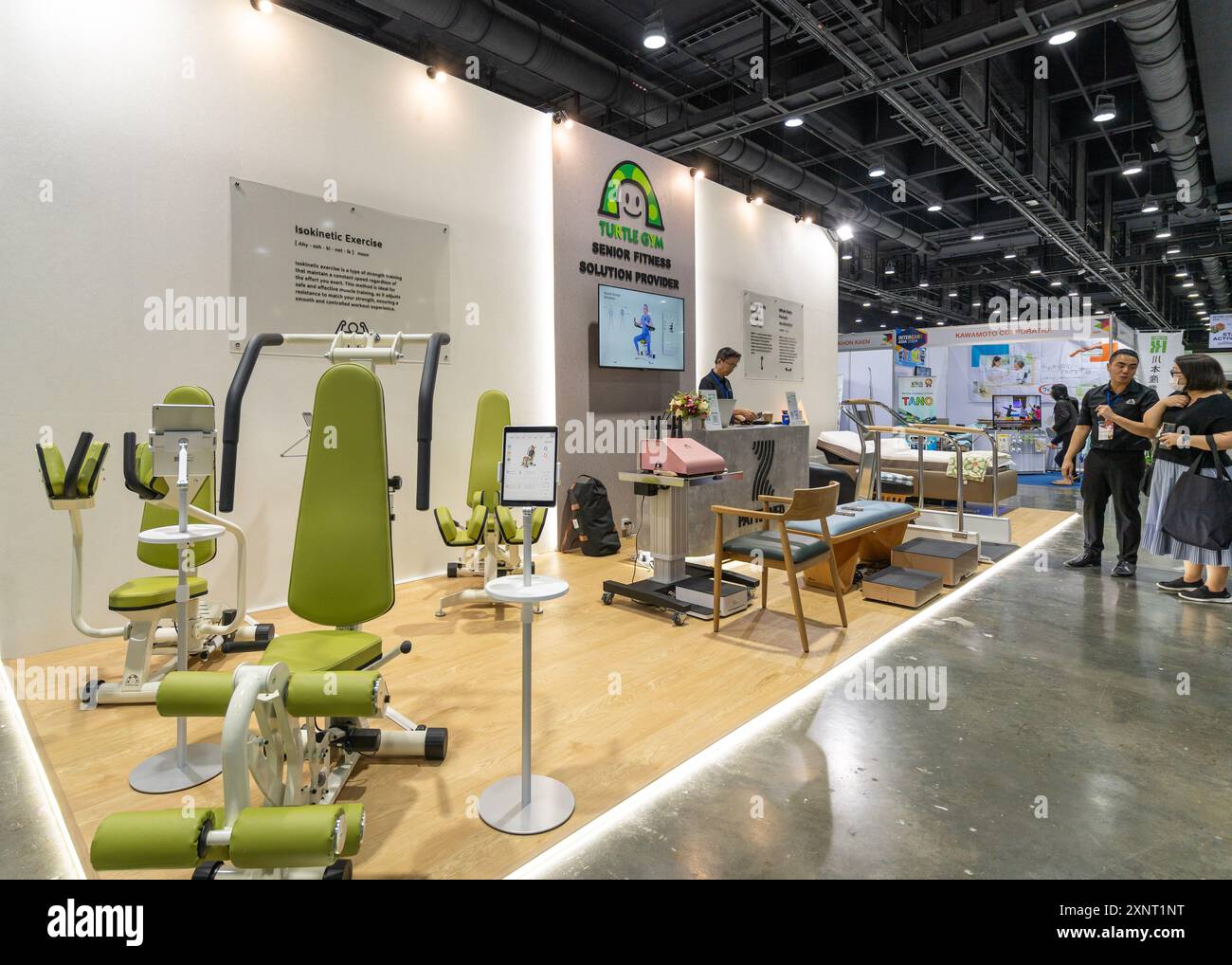 Bangkok, Thailand. 01st Aug, 2024. A view of the booth of Turtle Gym, a ...