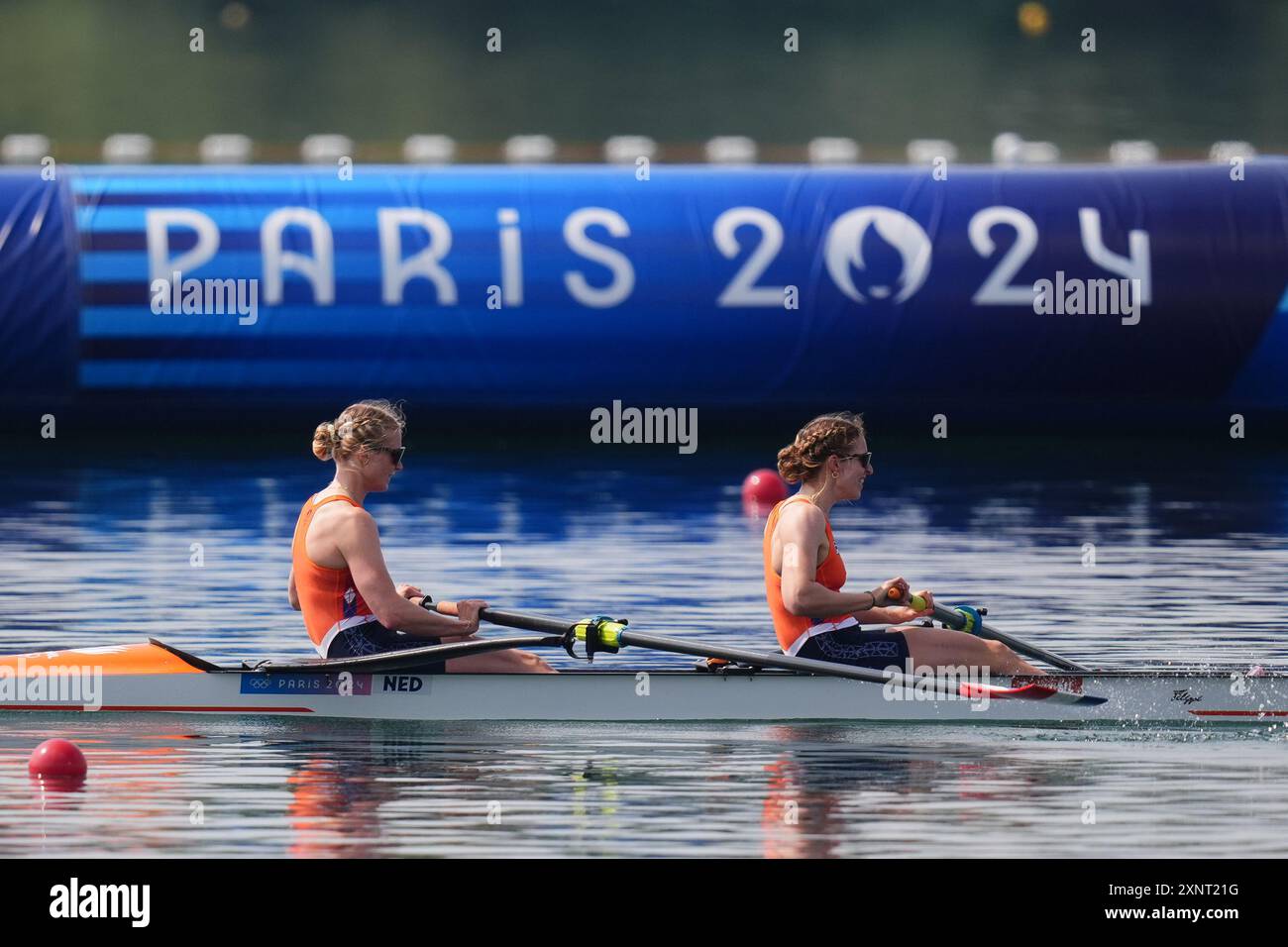 Netherlands' Ymkje Clevering and Veronique Meester compete in the ...