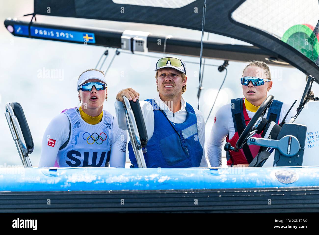 Rebecca Netzler and Vilma Bobeck of, Sweden. , . with coach Viktor ...