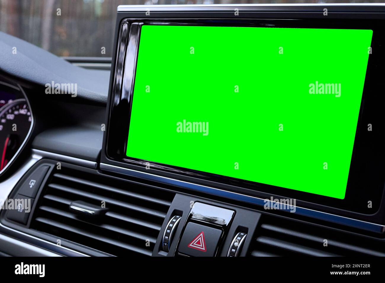 Monitor in car isolated blank screen for navigation maps and GPS ...