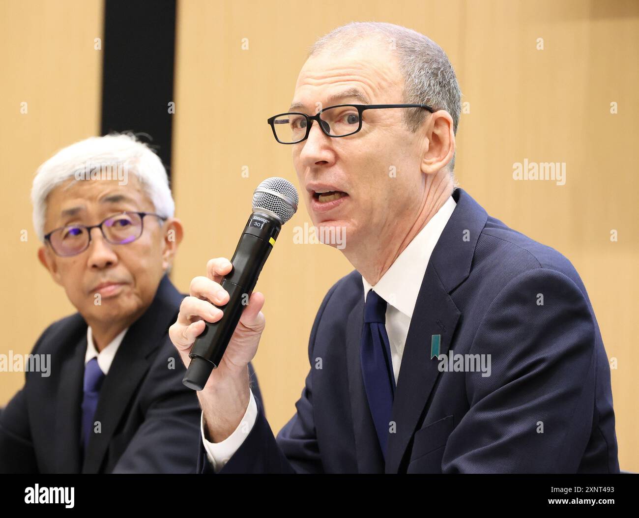 Tokyo, Japan. 2nd Aug, 2024. Japan Display Inc. (JDI) CEO Scott Callon ...