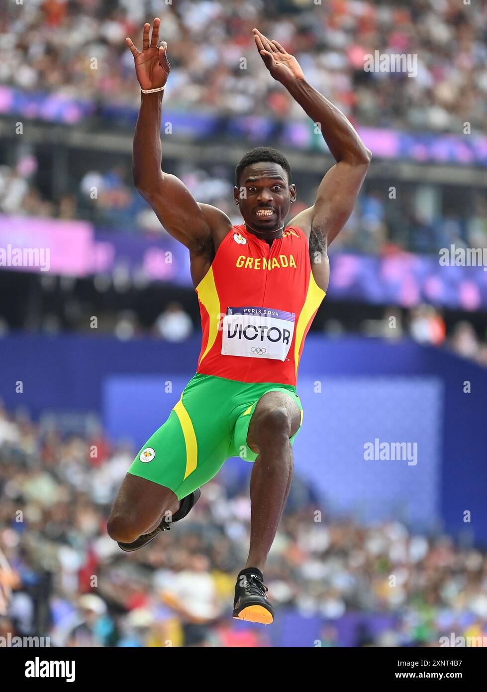 Paris, France. 2nd Aug, 2024. Lindon Victor of Grenada competes during ...
