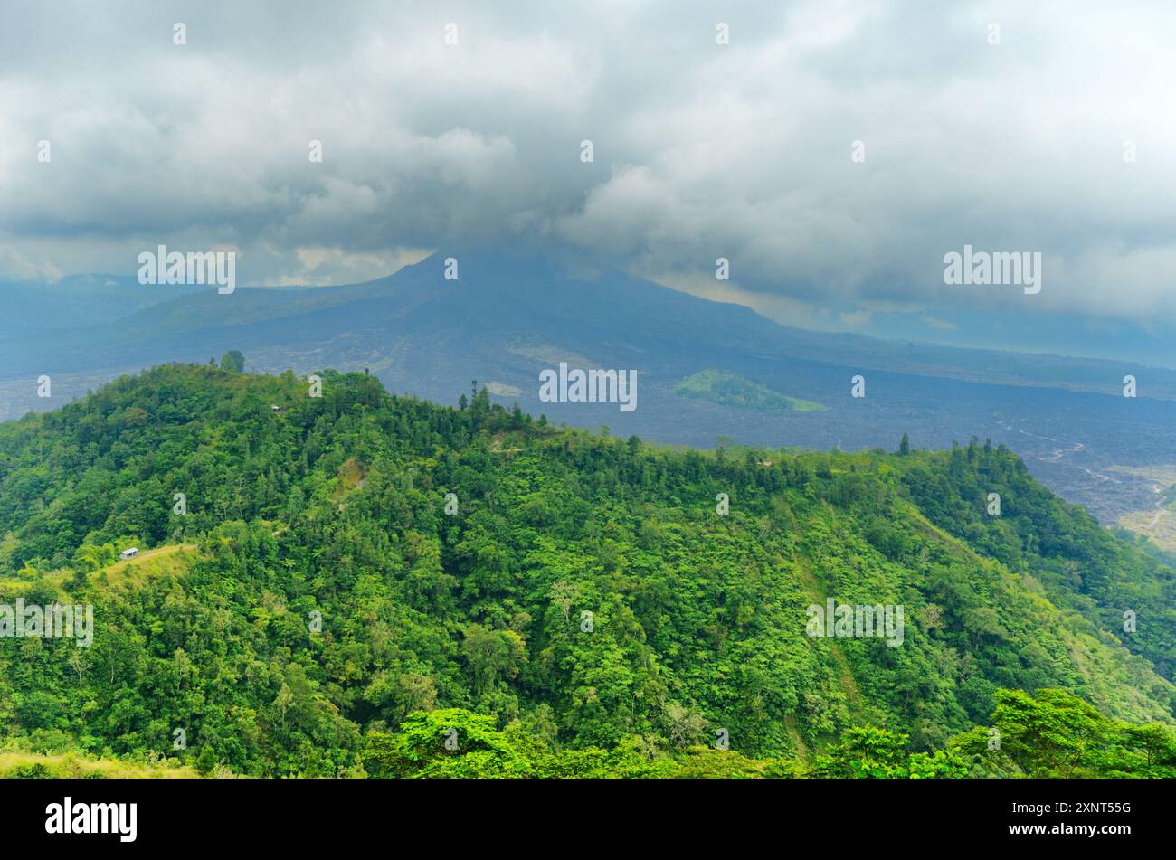 Mount Batur. Active volcano in Bali, Indonesia Stock Photo - Alamy
