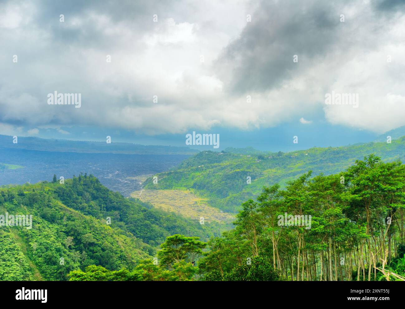 Mount Batur. Active volcano in Bali, Indonesia Stock Photo - Alamy