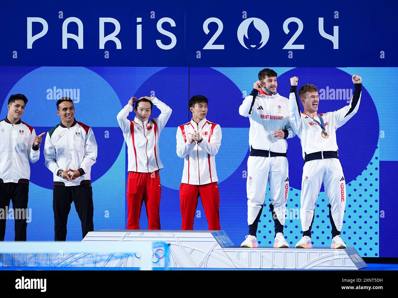 Mexico's Juan Celaya and Osmar Olvera (right) who won silver, China's ...