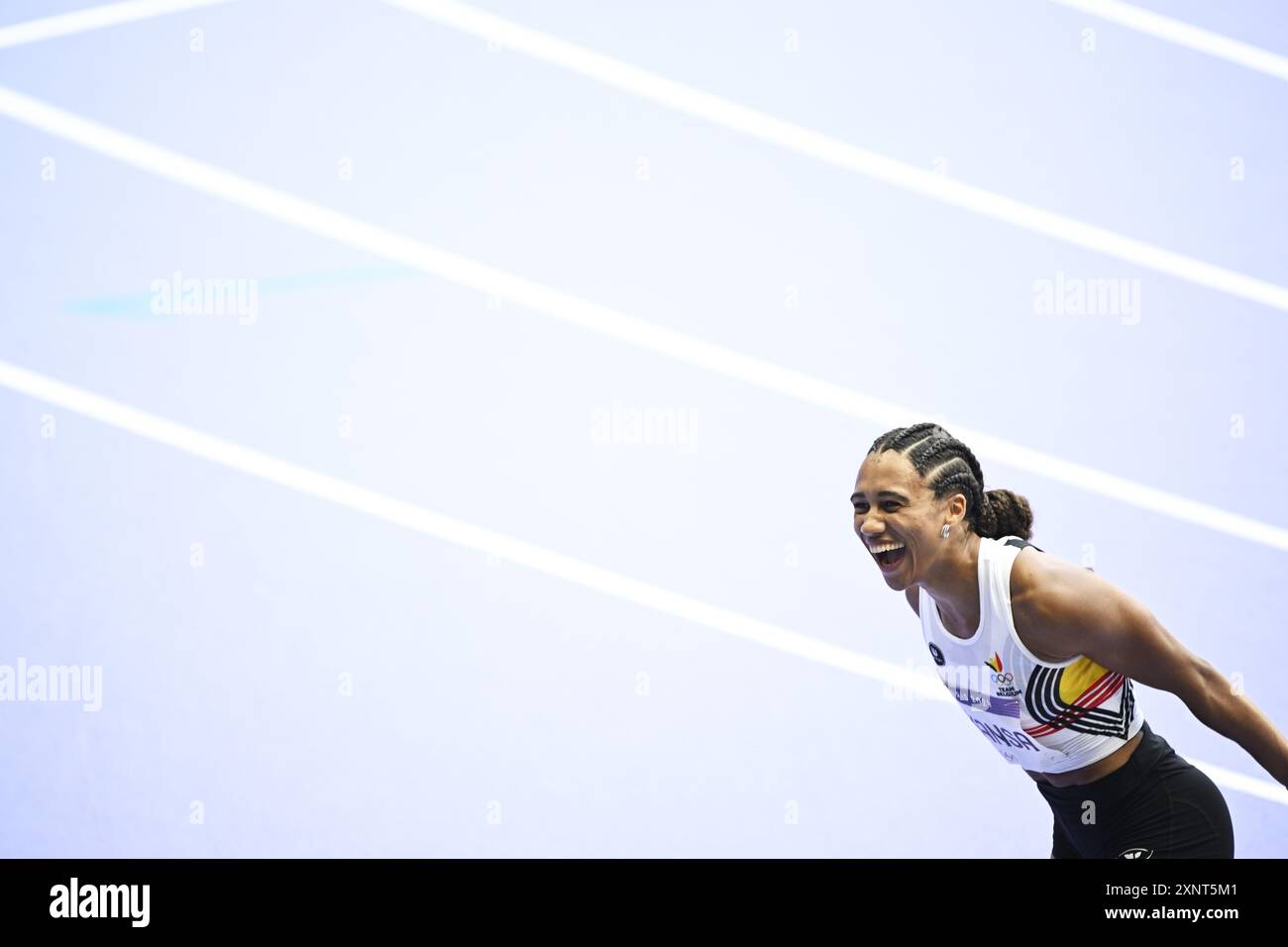 Paris, France. 02nd Aug, 2024. Belgian athlete Delphine Nkansa ...