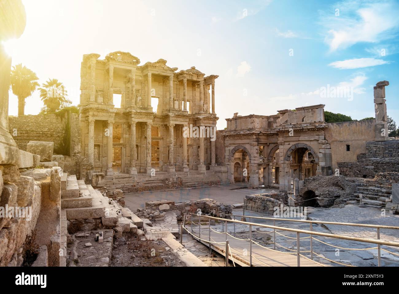 Celsus library in the Ancient City of Ephesus with its magnificent view ...