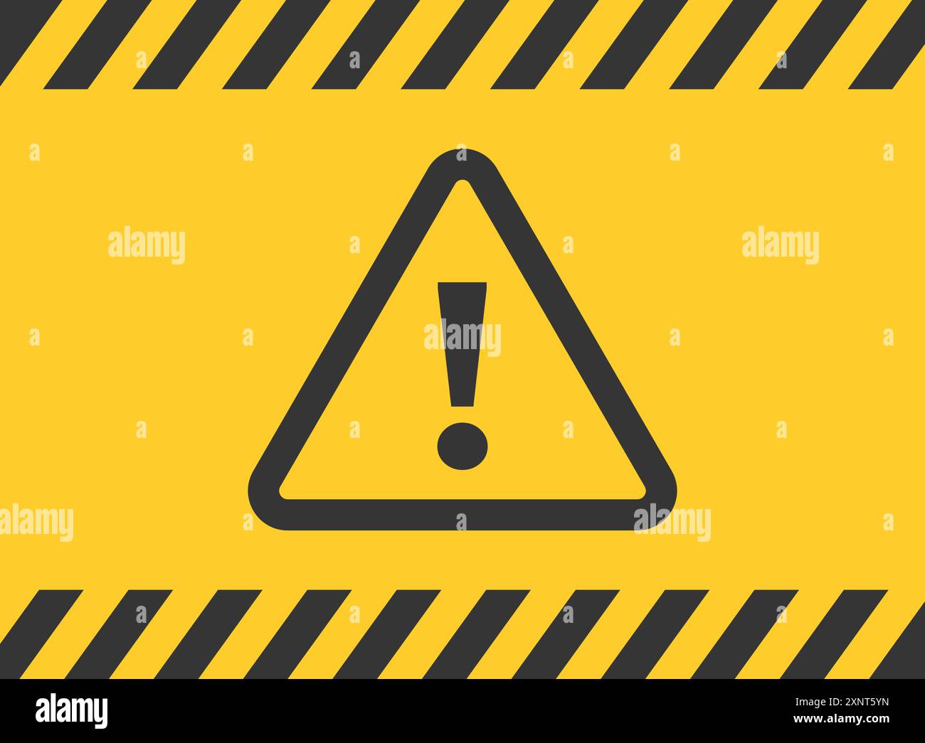 Caution, warning icon in flat style. Stop vector illustration on ...