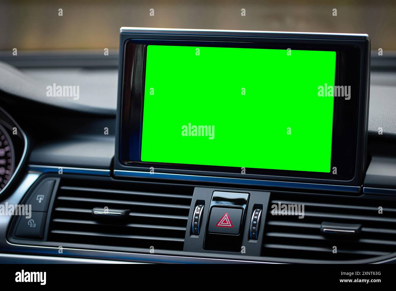 Monitor in car isolated blank screen for navigation maps and GPS ...