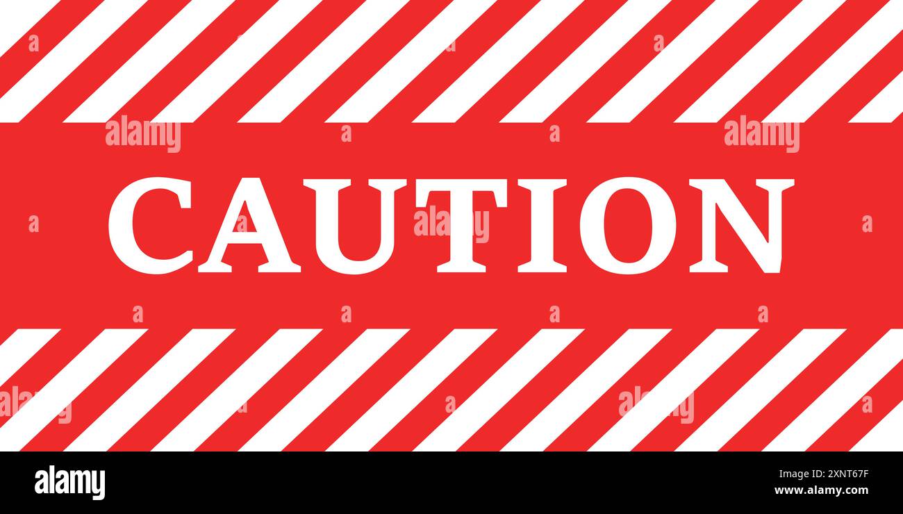 Caution, warning icon in flat style. Stop vector illustration on ...