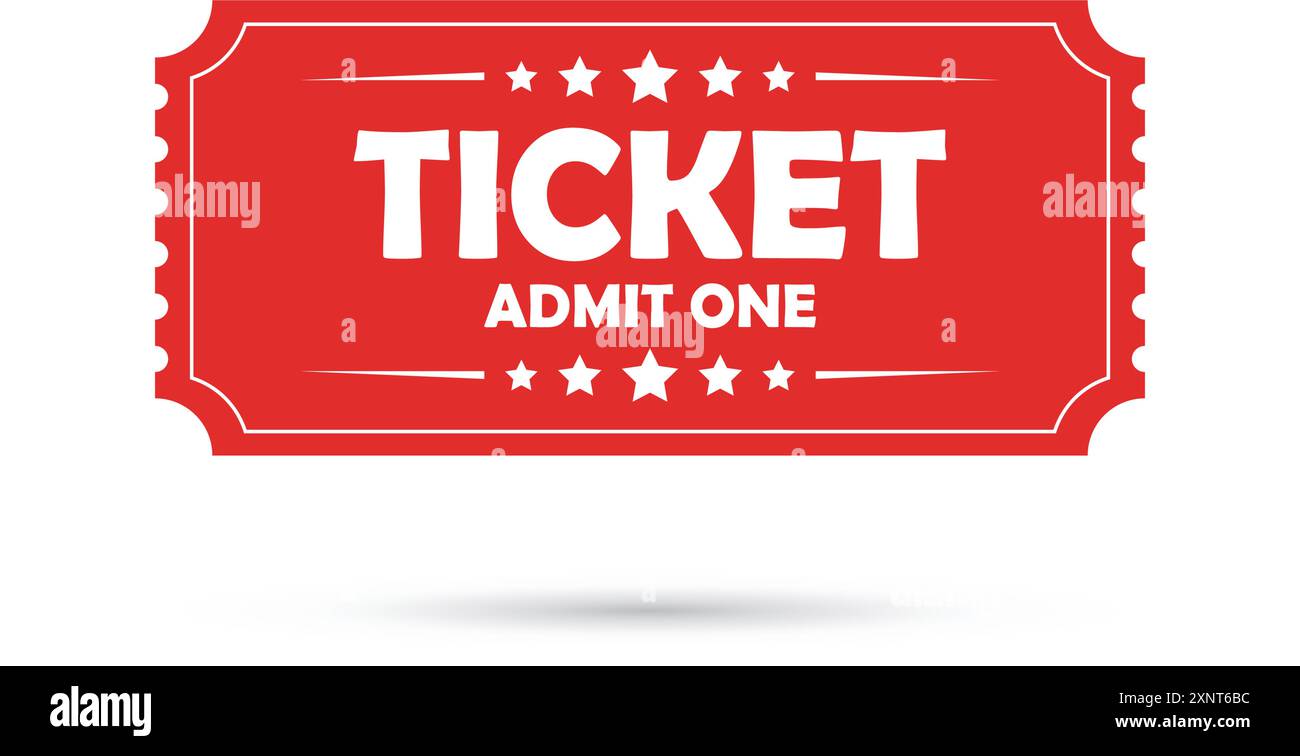 Ticket icon in flat style. Coupon vector illustration on isolated ...