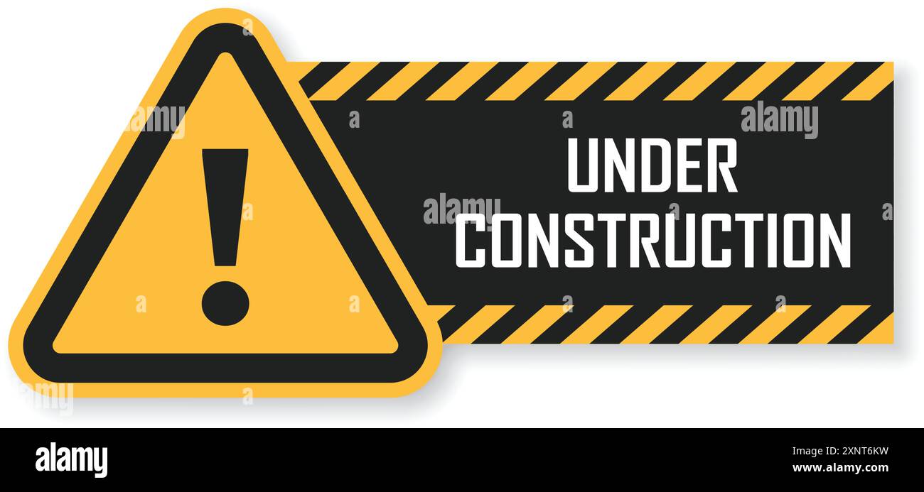 Caution, warning icon in flat style. Stop vector illustration on ...