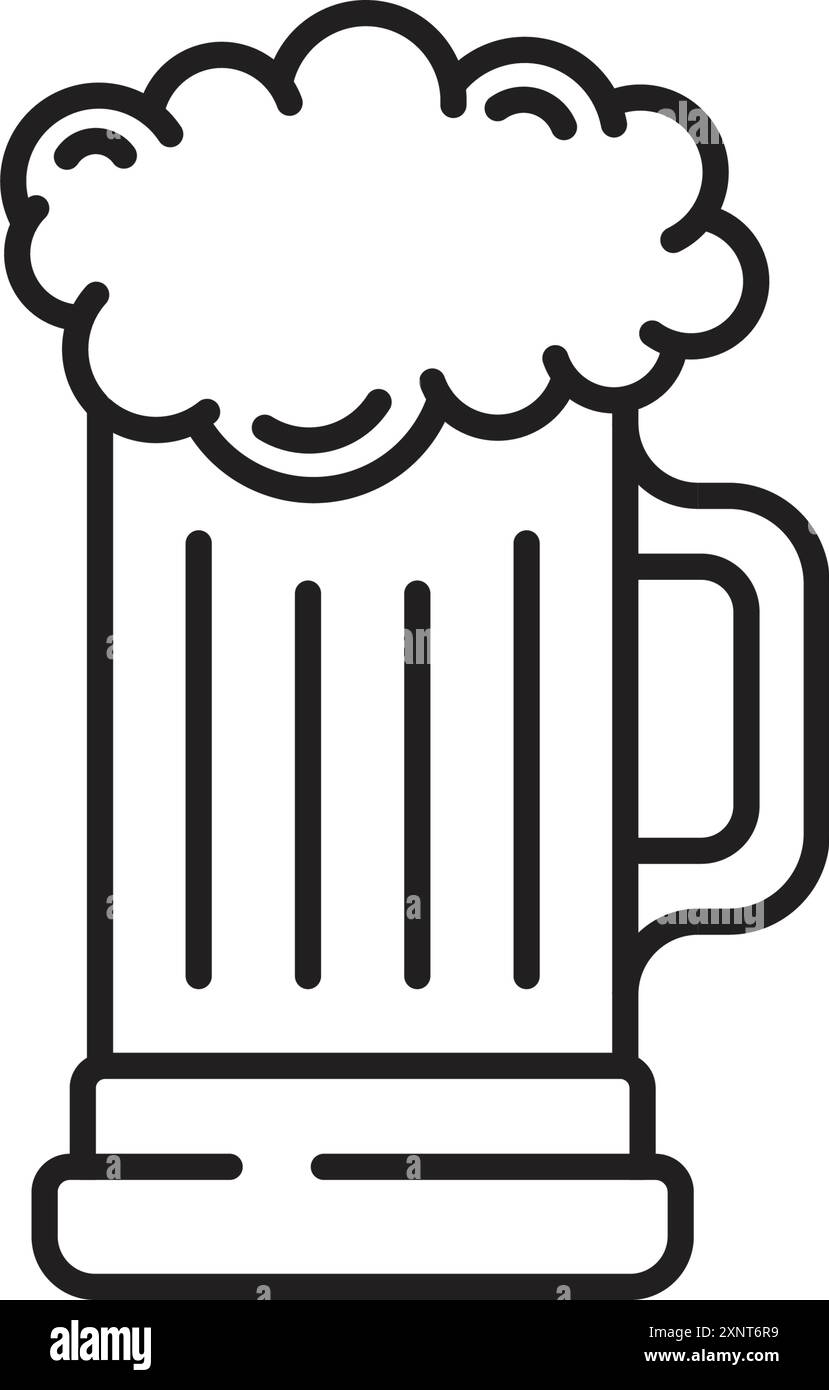 Cold beer icon in flat style. Alcohol drink vector illustration on ...