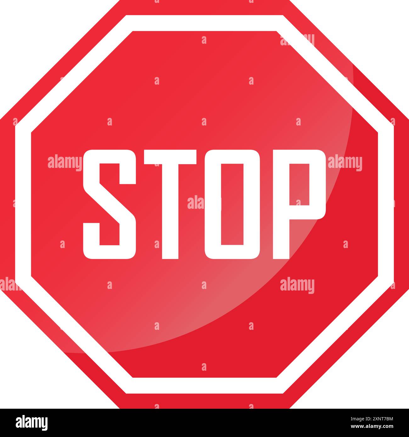 Stop icon in flat style. Warning symbol vector illustration on isolated ...