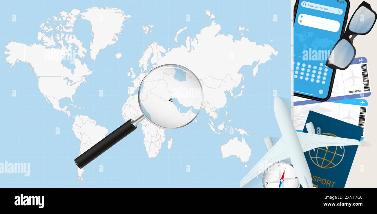 Kuwaiti airplane Stock Vector Images - Alamy