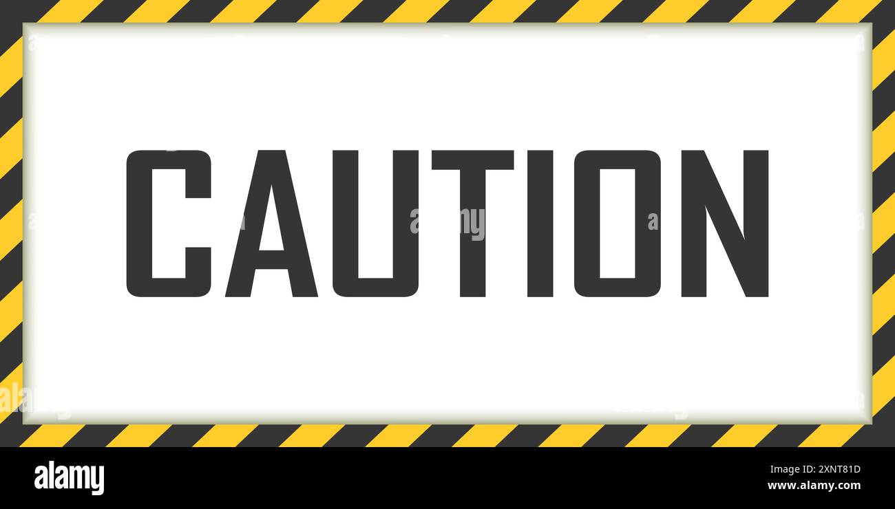 Caution, warning icon in flat style. Stop vector illustration on ...
