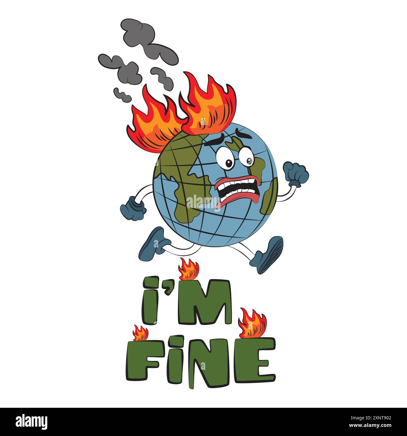 Happy Earth Day. I'm fine. World environmental pollution. Global ...