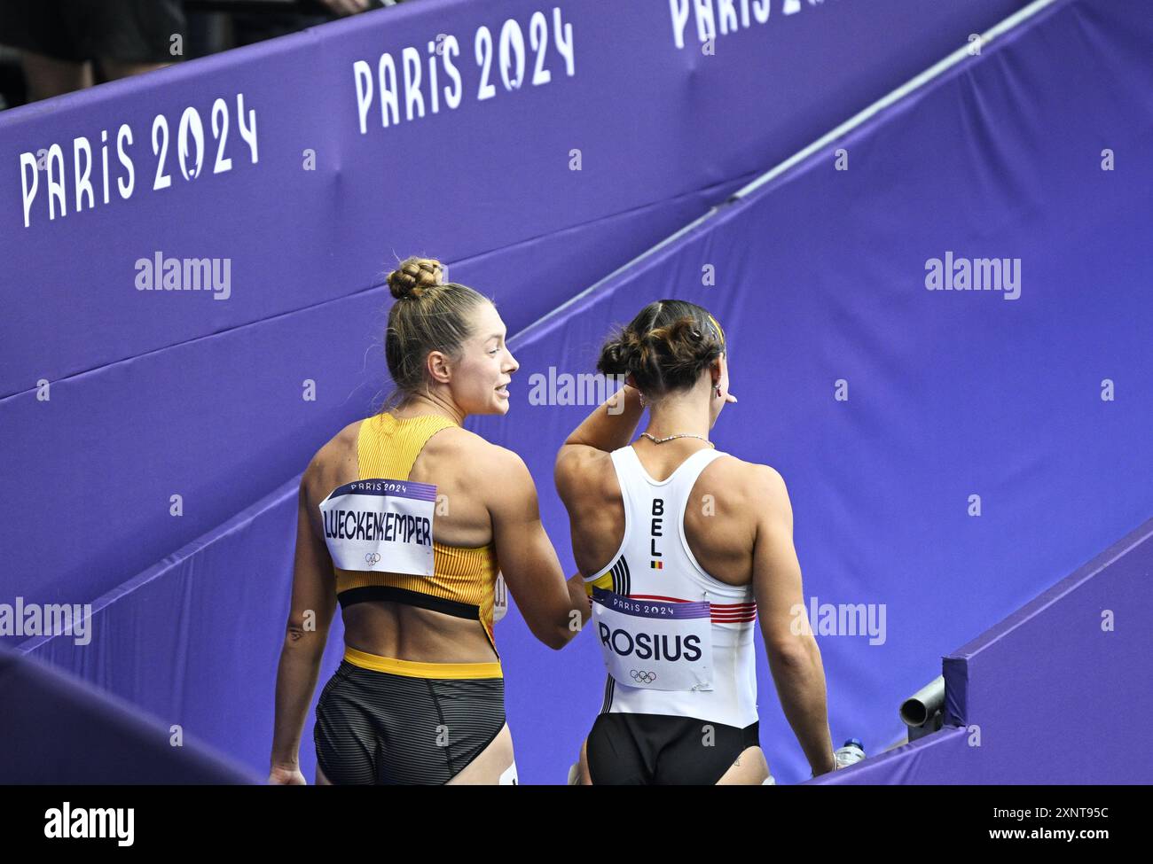 Paris, France. 02nd Aug, 2024. German Gina Lueckenkemper and Belgian ...
