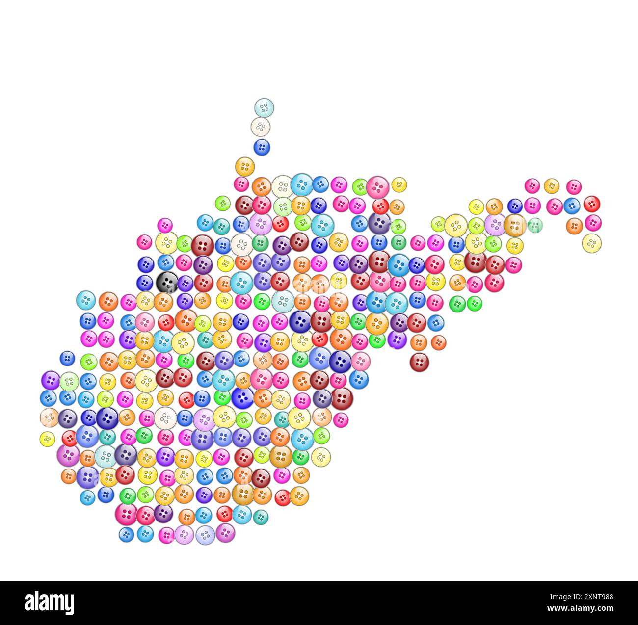 Symbol Map of the State West Virginia (United States of America ...
