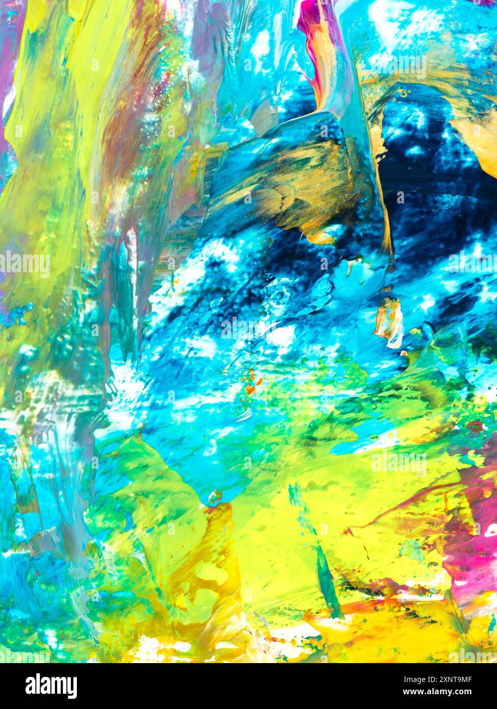 Abstract original painting. Hand drawn, impressionism style, acrylic ...