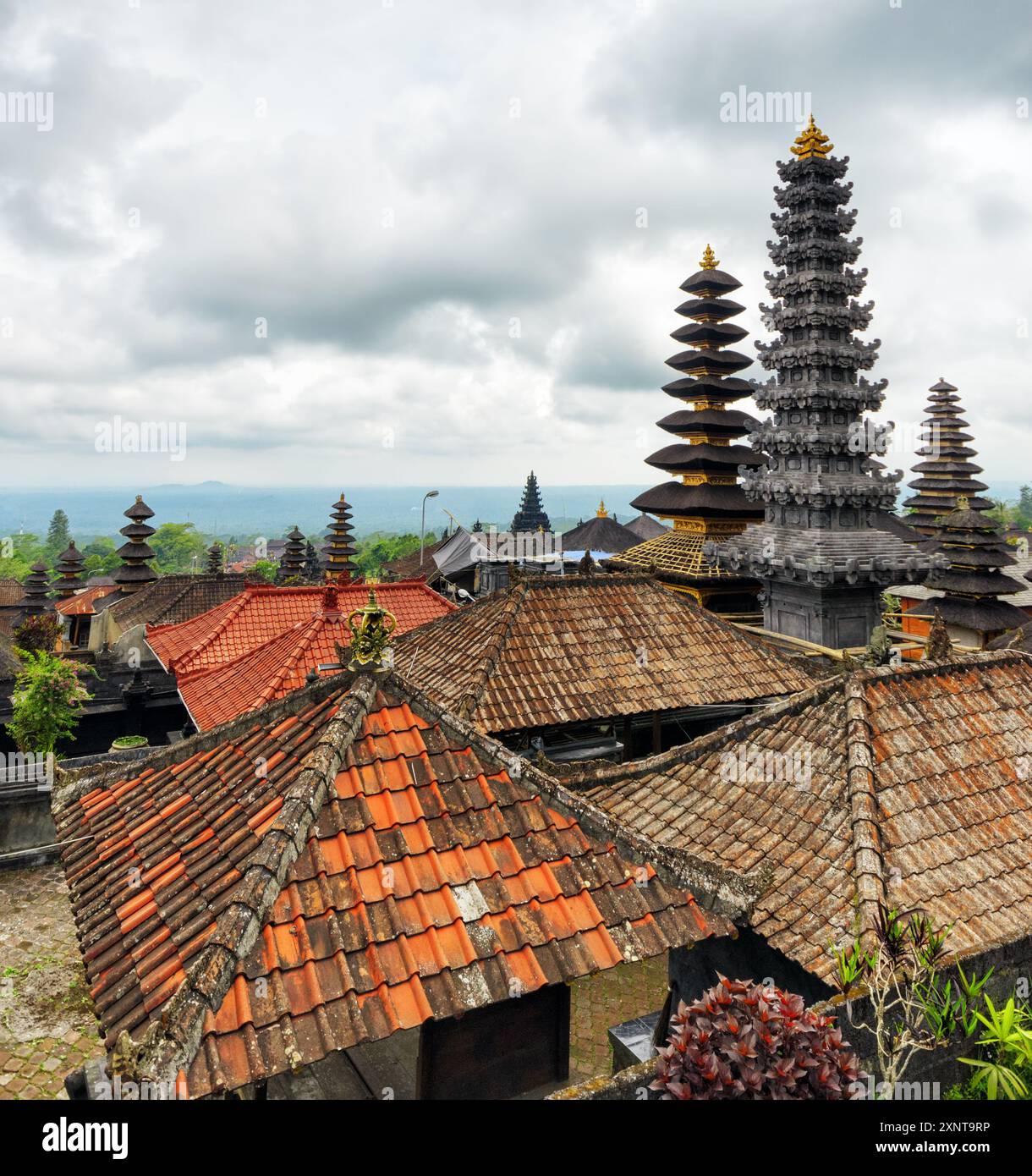 Traditional balinese architecture. The Pura Besakih temple Stock Photo ...
