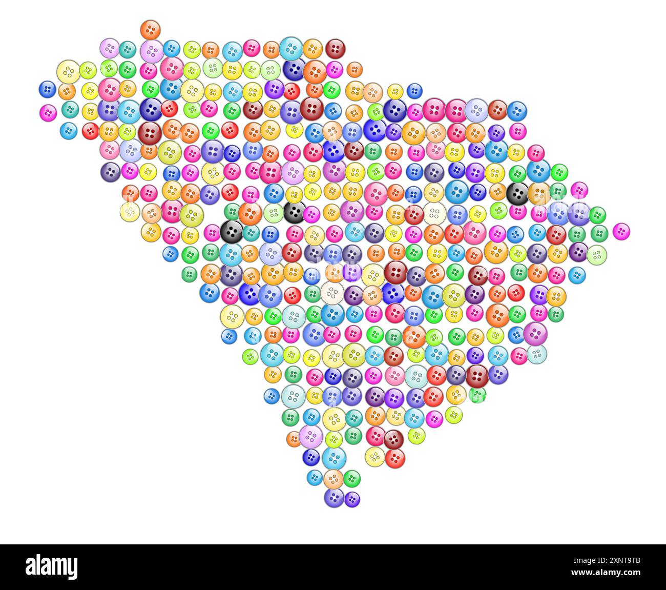 Symbol Map of the State South Carolina (United States of America ...