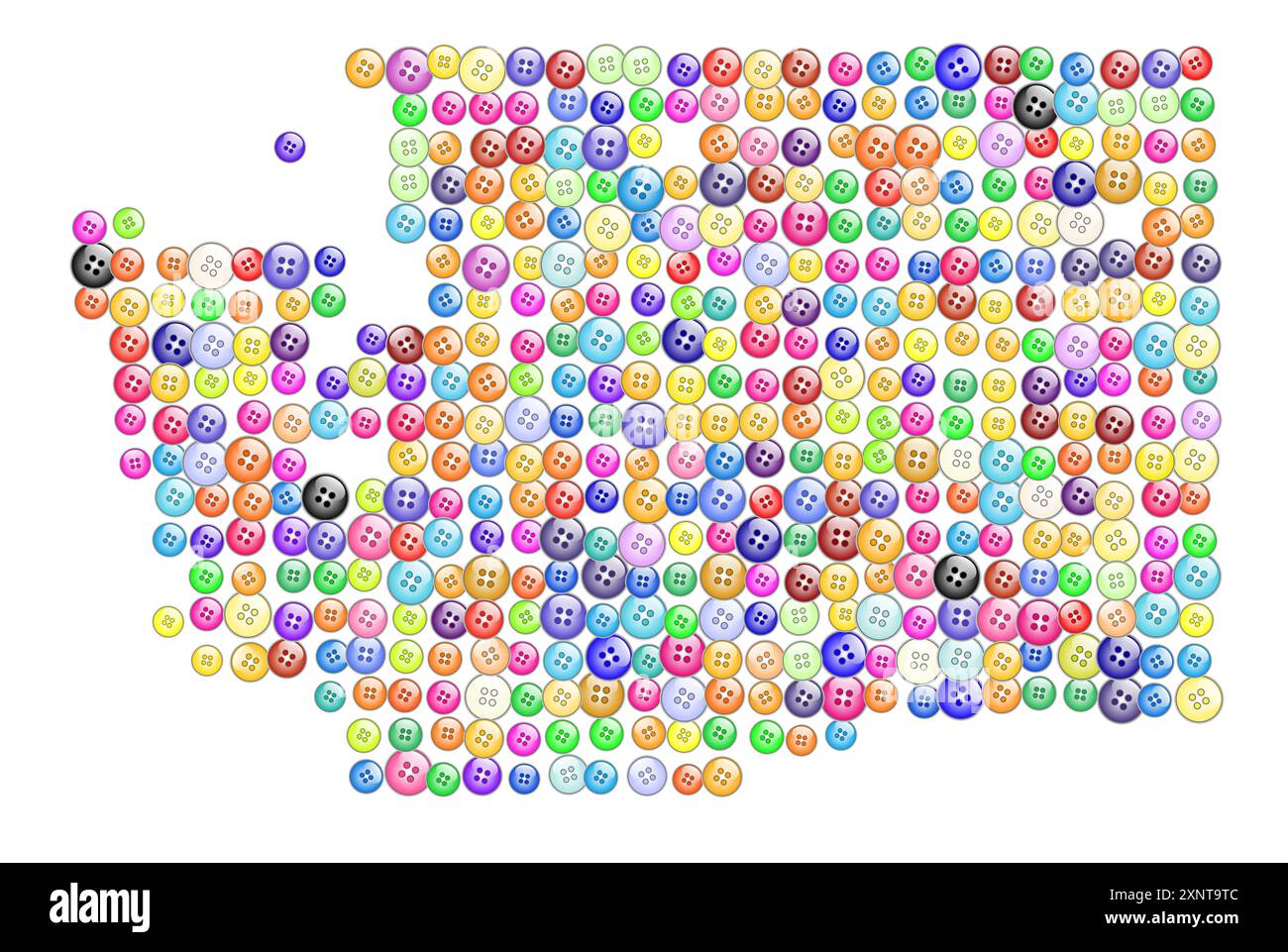 Symbol Map of the State Washington (United States of America) showing ...