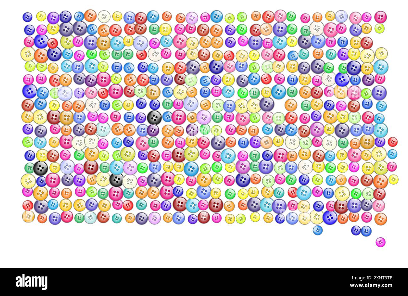 Symbol Map of the State South Dakota (United States of America) showing ...