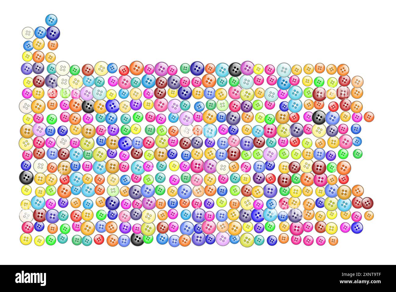Symbol Map of the State Pennsylvania (United States of America) showing ...