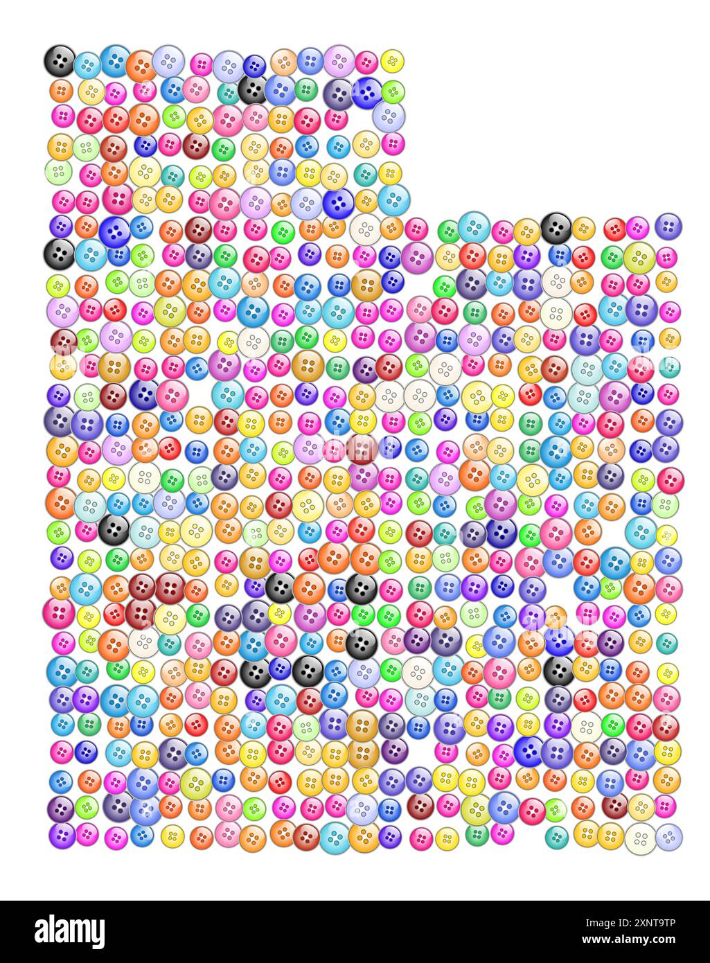 Symbol Map of the State Utah (United States of America) showing the ...