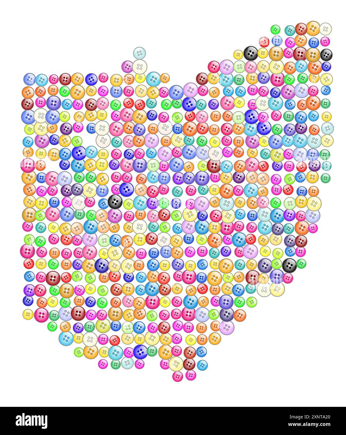 Symbol Map of the State Ohio (United States of America) showing the ...