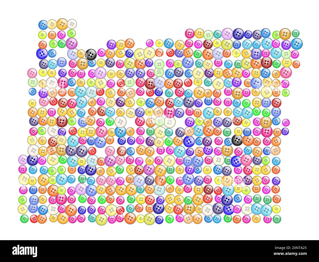Symbol Map of the State Oregon (United States of America) showing the ...