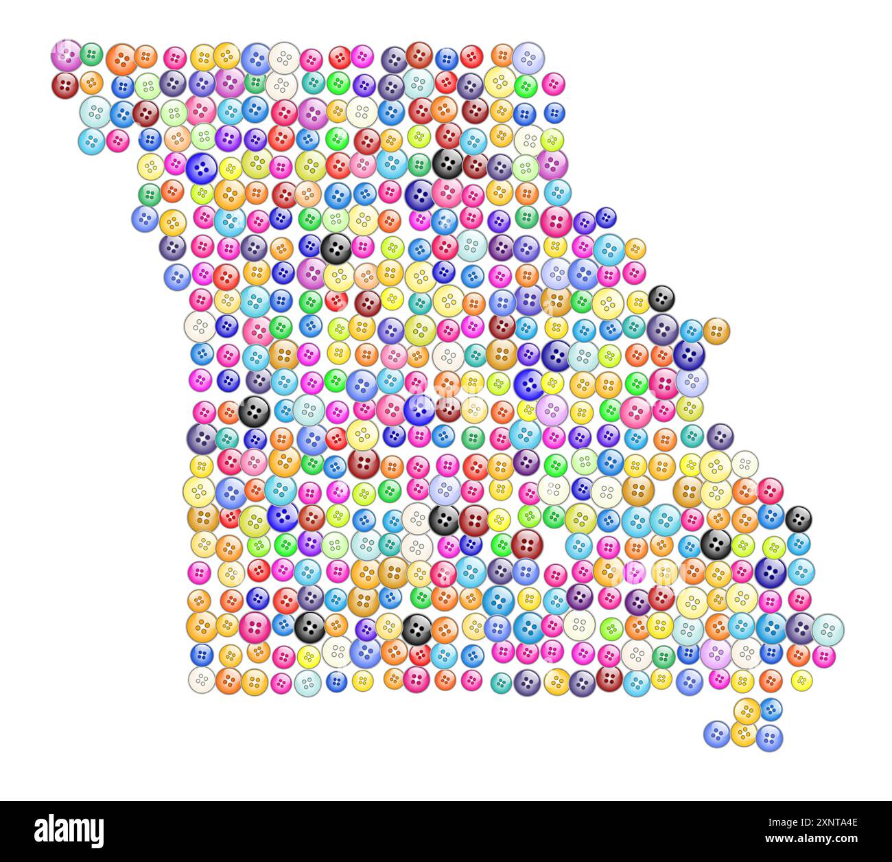 Symbol Map of the State Missouri (United States of America) showing the ...